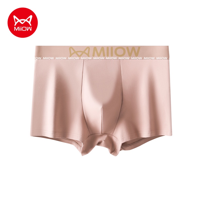 MiiOW 1Pcs Antibacterial Cotton Underwear Boxers Men's Underpants ...