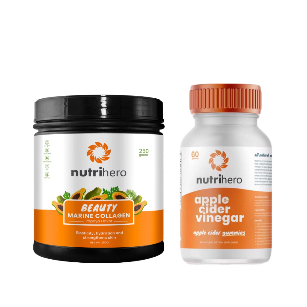 Nutrihero Apple Cider Vinegar Gummies & Nutrihero Beauty Marine ...