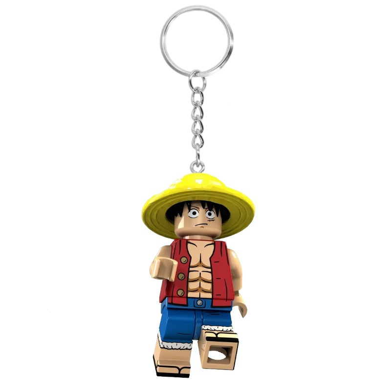 LEGO Keychain Minifigure Monkey D. Luffy XP058 One Piece | Shopee ...