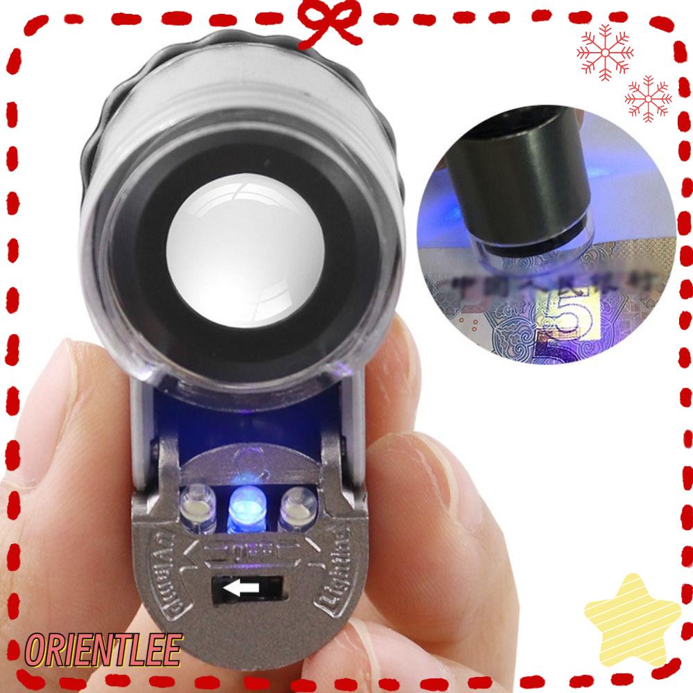 ORIENTLEE 50x Magnifying Glass Acrylic lens with UV Money Inspection ...