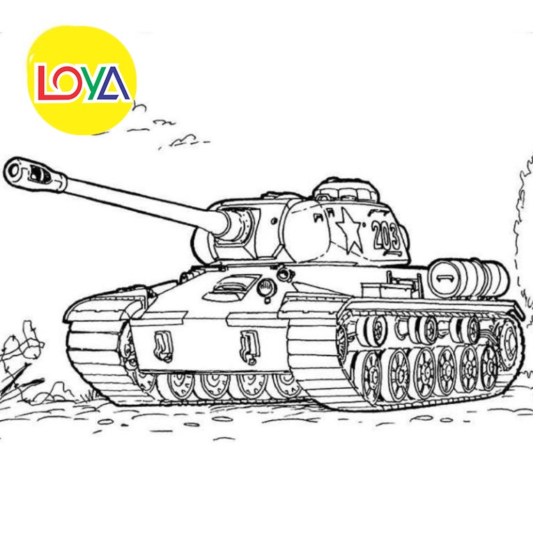 Tanks Coloring Pages - Set of 20 A4 A5 Coloring Pages for Wax and ...