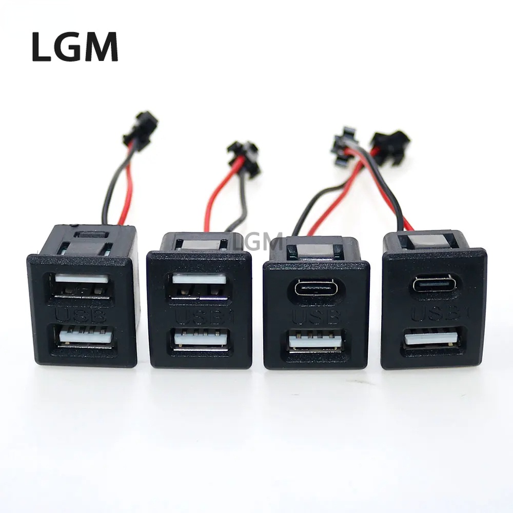 1Pcs USB Female Base Type-C Double-Layer Socket USB A Female Lamp ...