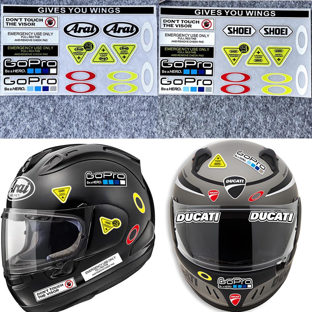 Helmet Brand Laminated Vinyl Sticker with Reflective Waterproof and ...