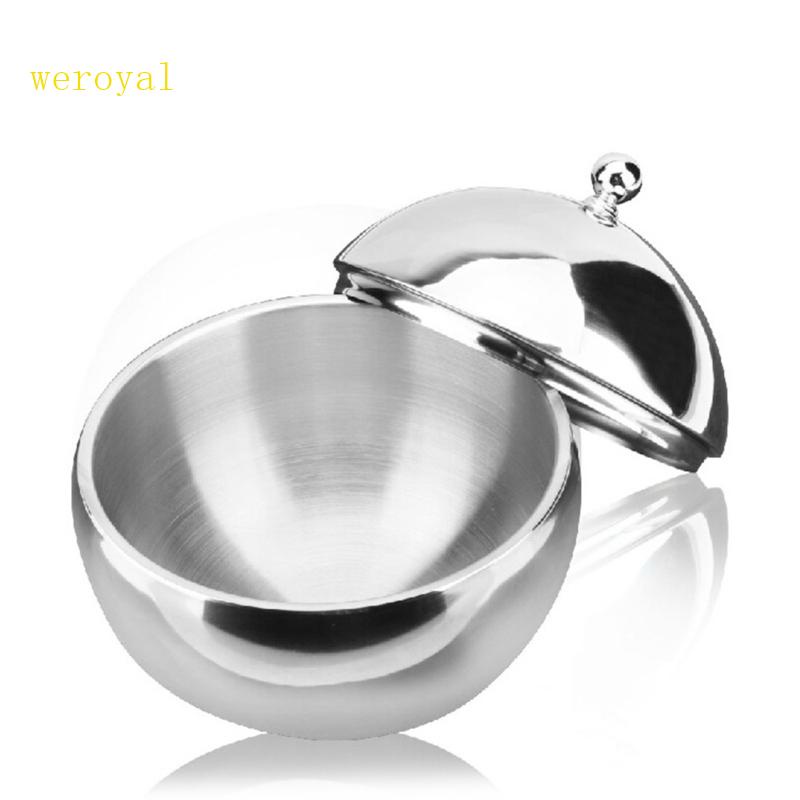weroyal Ice Bucket Stainless Steel Spherical Double-layer Ice Buckets ...