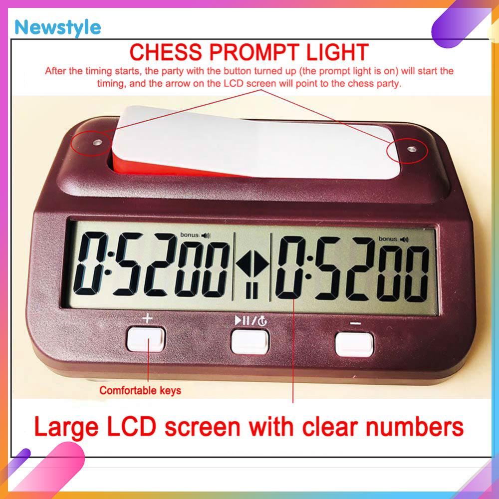 3-in-1 Multipurpose Portable Professional Chess Clock Digital Chess ...