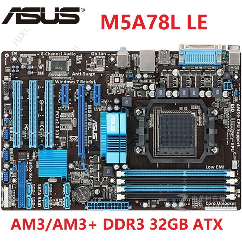 Asus M5A78L LE -M LX3 PLUS LE R2.0 Desktop Motherboard 760G Socket AM3 ...
