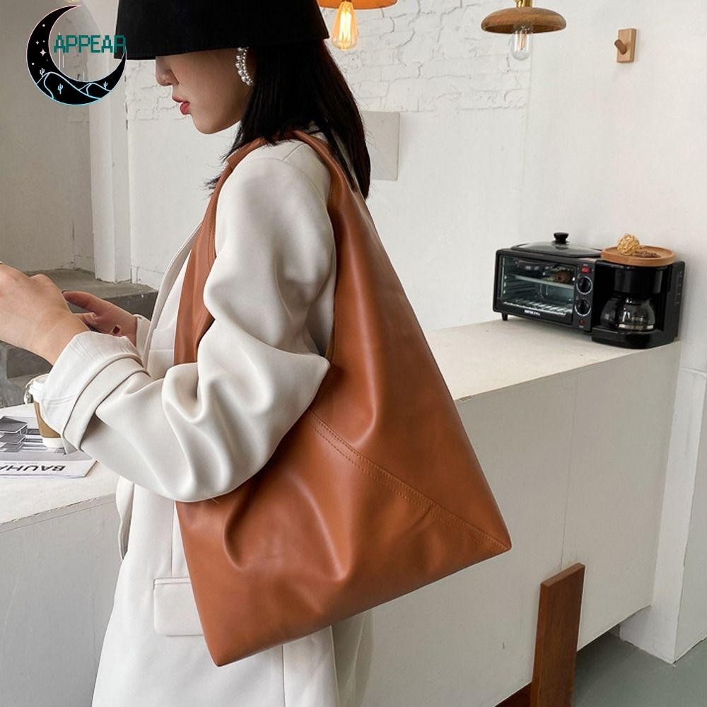 APPEAR Tote Bag, Large Capacity PU Leather Shoulder Bags, Versatile Handbags Women Girls ...