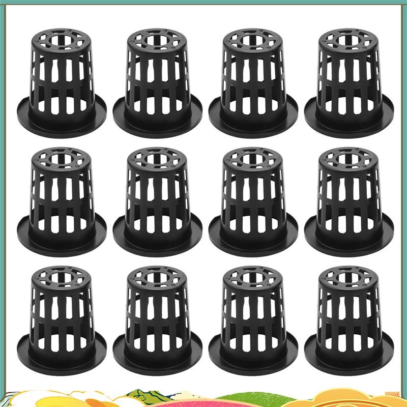 100 Pack 2.36 Inch Net Cups Slotted Mesh Wide Lip Filter Plant Net Pot ...