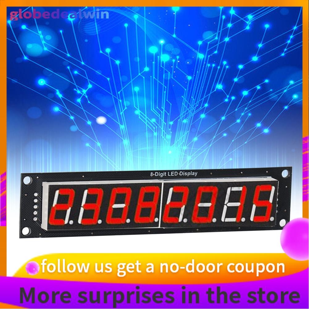 Globedealwin 8 Digit Tube LED 7 Segment Display Module 0.56in Digital 5V Red 74HC595 Drive Chip ...