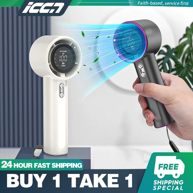 8000MAH Bladeless Handheld Small Fan Portable High Speed Rechargeable ...