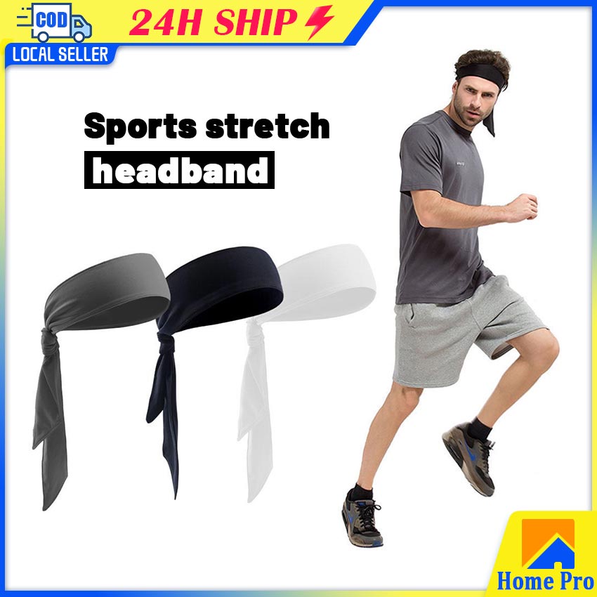 Gym Headbands For Men Tie Back Tennis Headbands Stretch Sports ...