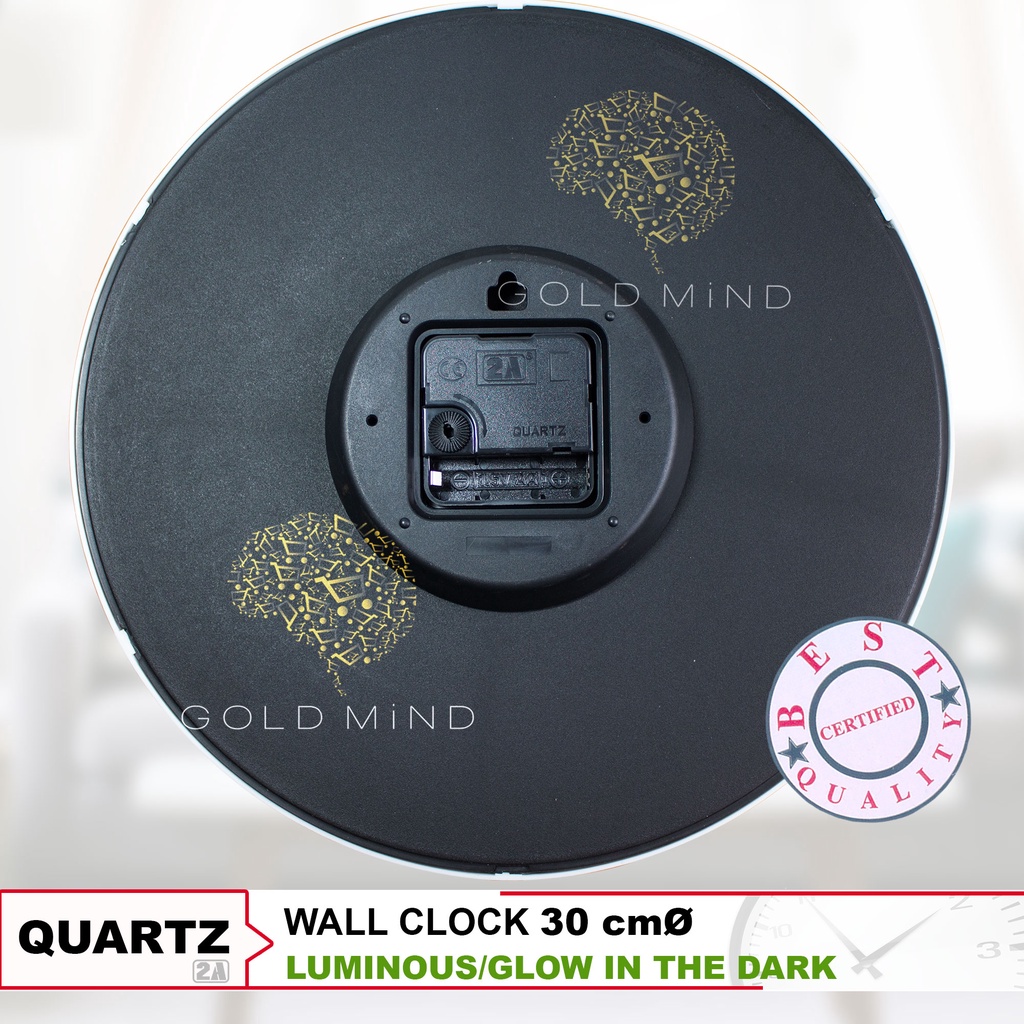 Quartz Luminous / Glow In The Dark Wall Clock 30cm (11.8 In) | Shopee ...