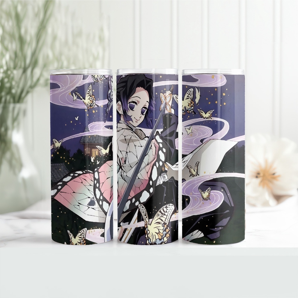 Demon Slayer Tumbler cup 20oz Skinny Thermos Bottle 304 stainless steel ...