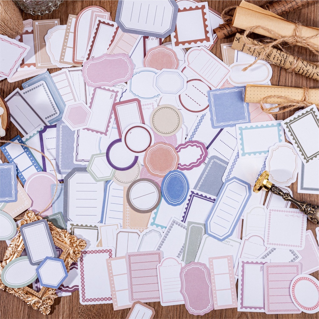 30 Pcs Vintage Label Stickers Writing Paper Stickers For Journaling ...