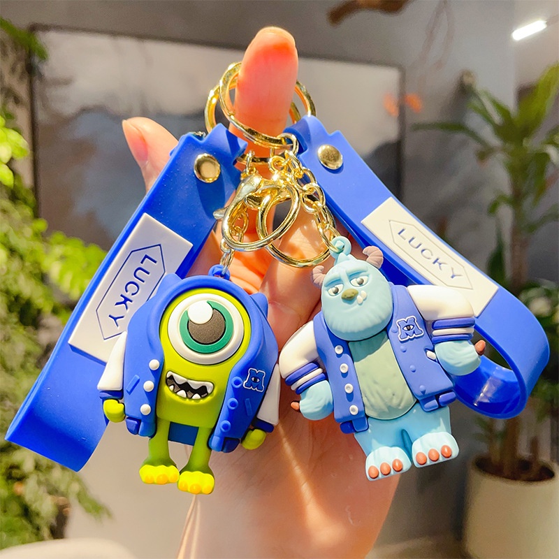 Cartoon Monsters University Fur Monster Big Eyes Keychain/Cute PVC Doll ...