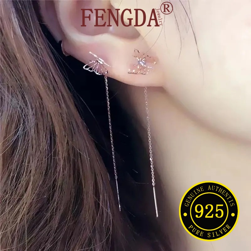 Cod Butterfly Ear Thread Long Fringe Earrings Temperamental Minority ...