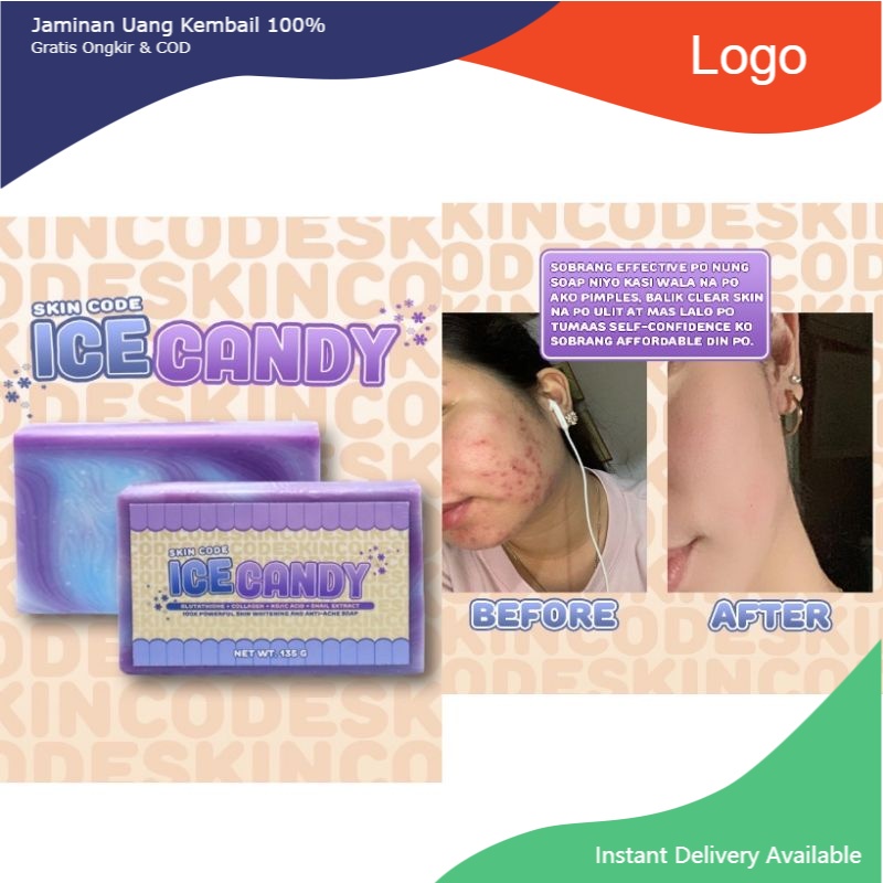 Ice Candy Whitening soap and Anti-white acne soap | Shopee Philippines