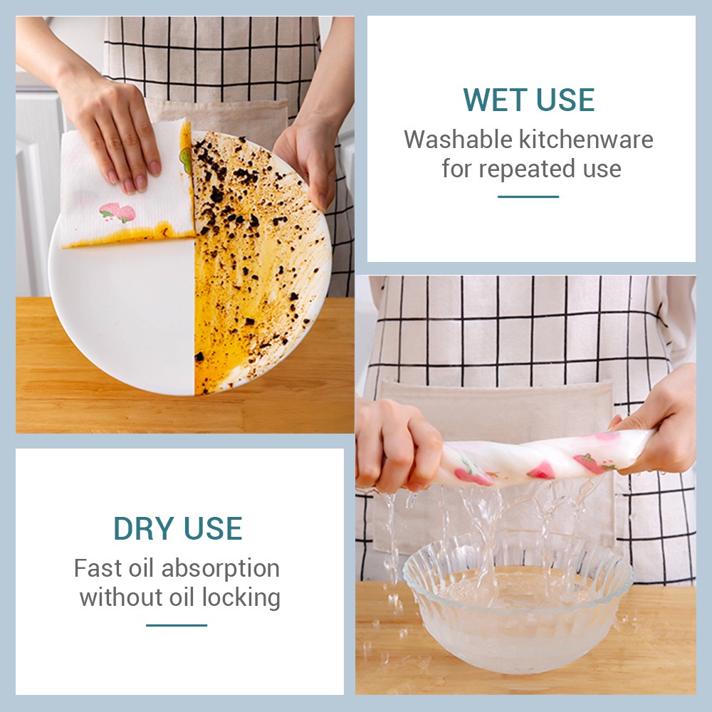 50 Pulls Kitchen Tissue Paper Oil Absorbent Disposable Party Paper ...