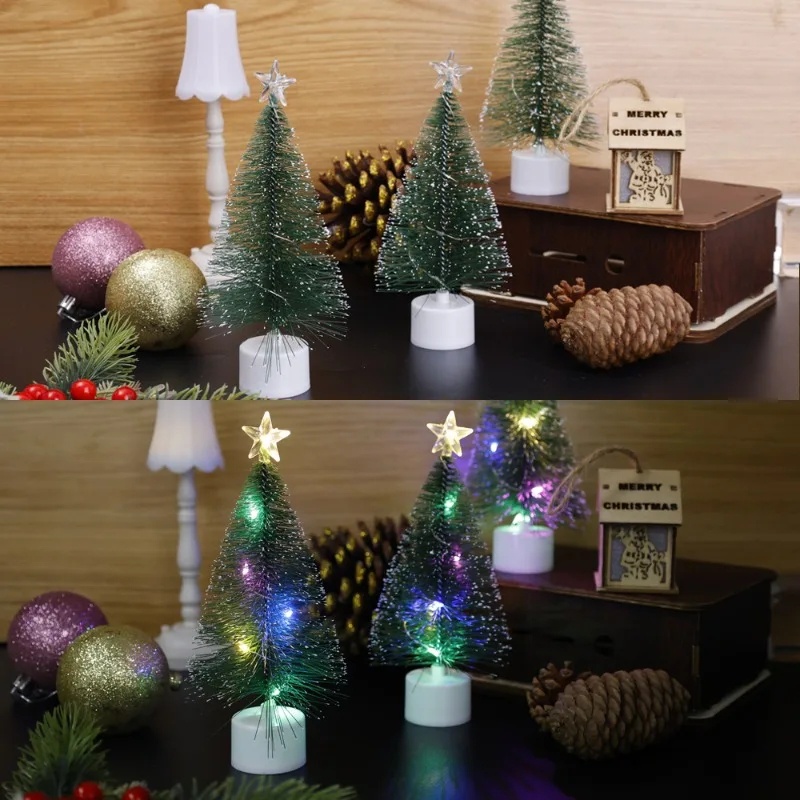 LED Mini Christmas Tree with Multicolor String Lights / Small Pine ...