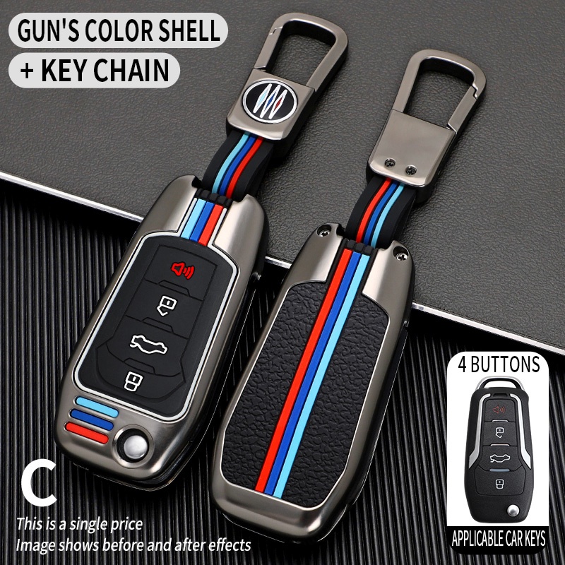 Zinc Alloy Car Key Cover Case For Ford 2017 Focus 2 Fiesta Ka Fusion ...