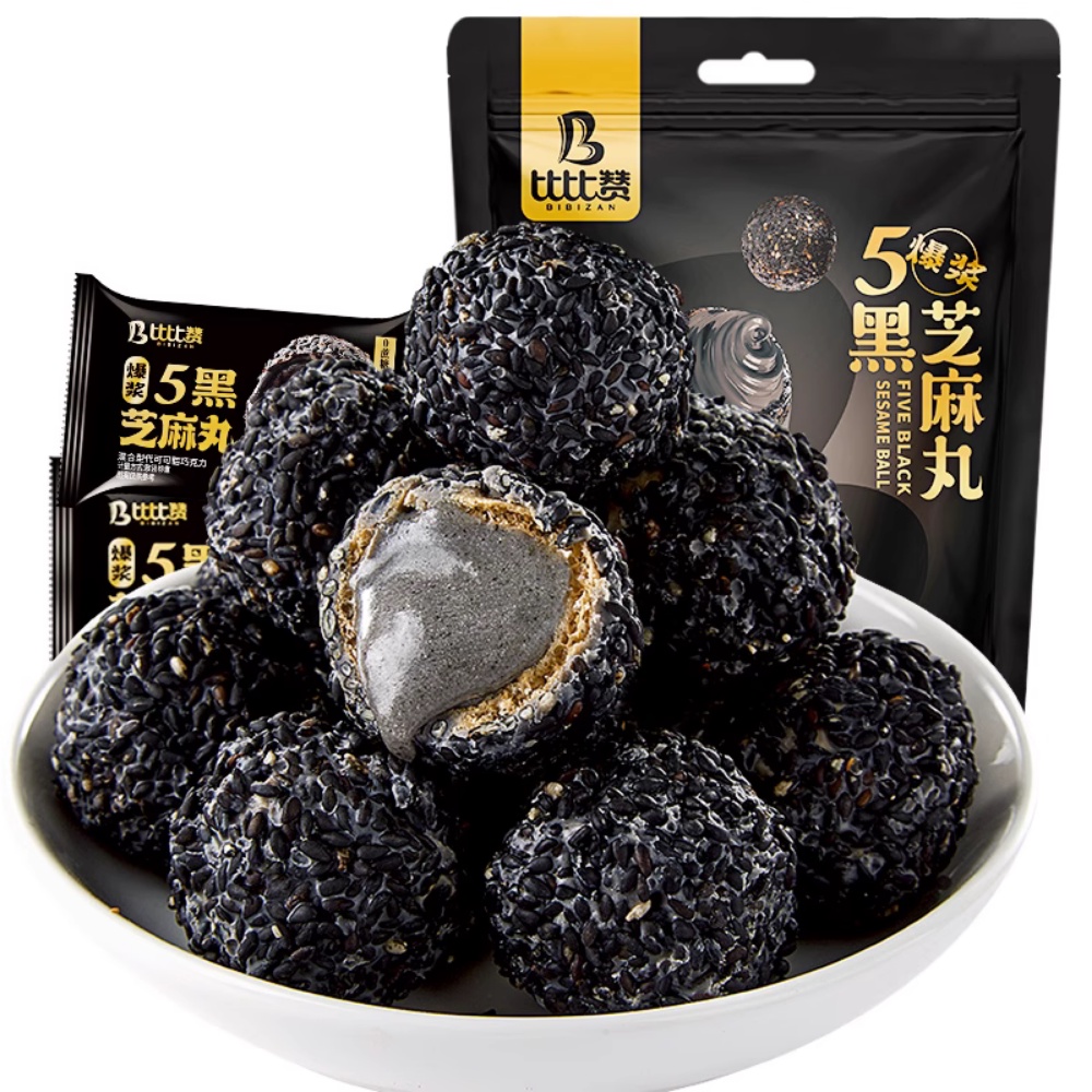 ZEJUN Biyi Bizan Pop Pulp Five Black Sesame Pills Delicious Food Dim ...