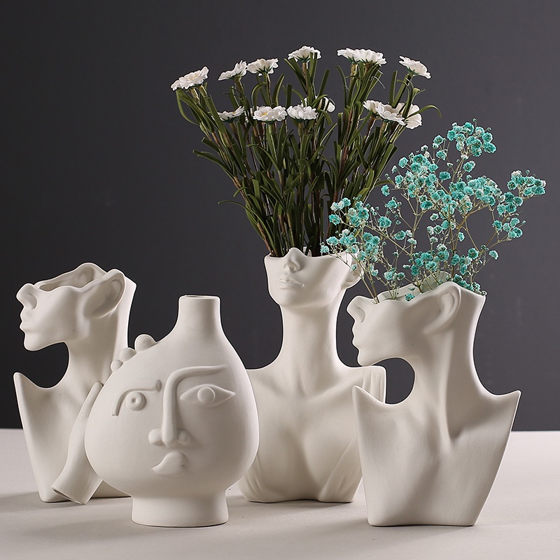 Human Body Ceramic Dried Vase Vase Vegetarian Decoration Living Room B ...