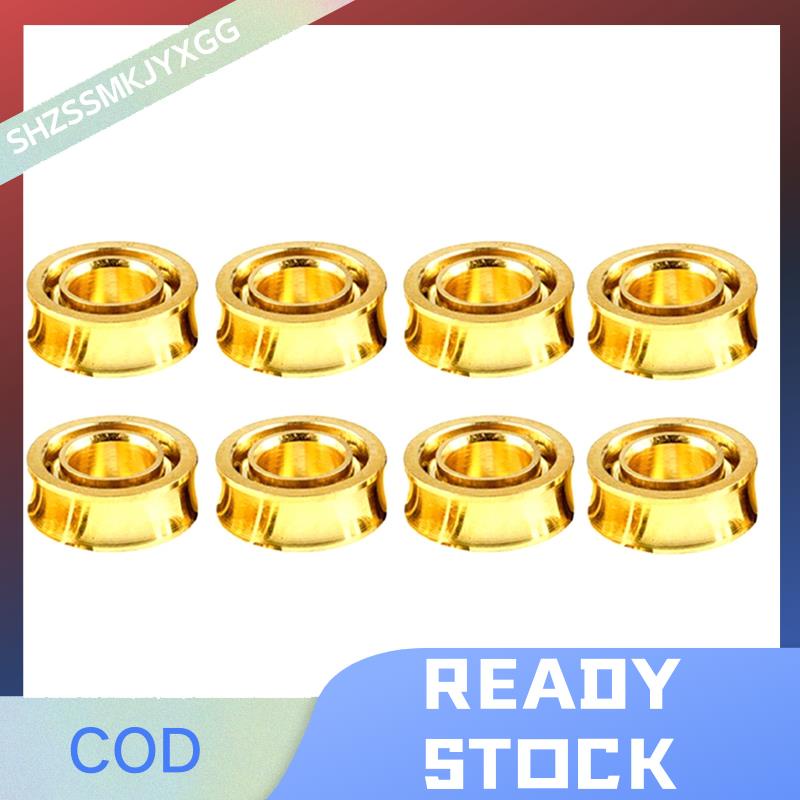 8 PCS R188 KK Bearing Speed Responsive Bearings Gold-Plated Steel R188 ...
