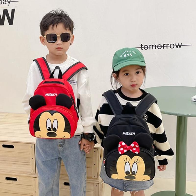 Kids Disney Mickey backpack fashion bag baby carton versatile backpack ...