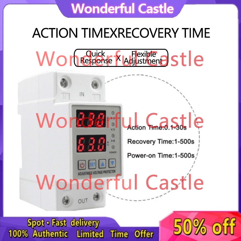 Power Regulator Surge Protector Three-Phase Voltage Protector 380V 63A ...