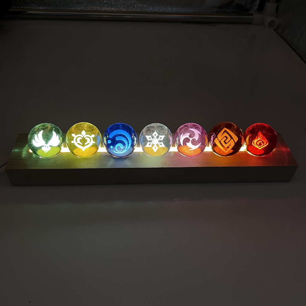 Game Genshin Impact Cosplay Eye of God Water Wind Thunder Fire Rock Ice ...