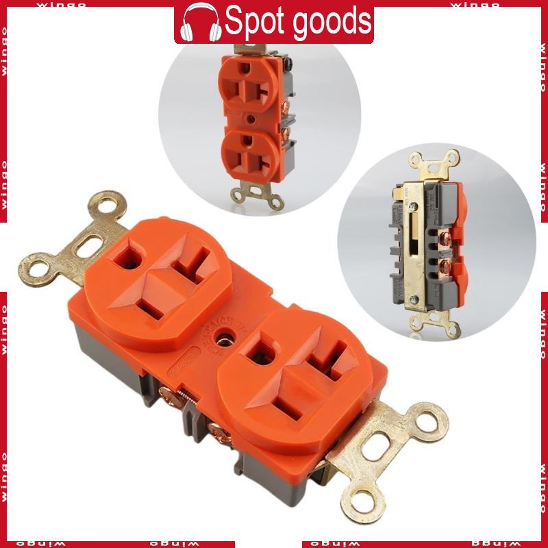 WIN 1PC 2 Way US Duplex Receptacles Power Socket Wall Outlet Power ...