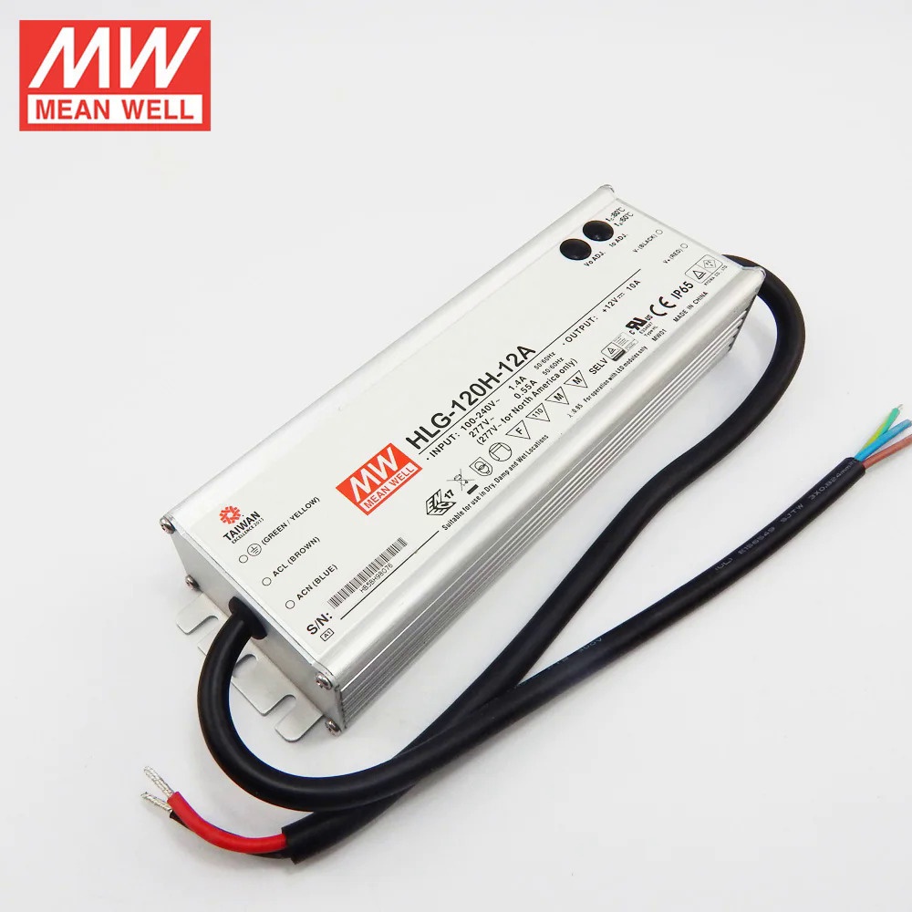 MEAN WELL LED driver HLG-120H-15A 15V LED Power Supply 110V/220V AC to 15V DC 8A 120W waterproof ...