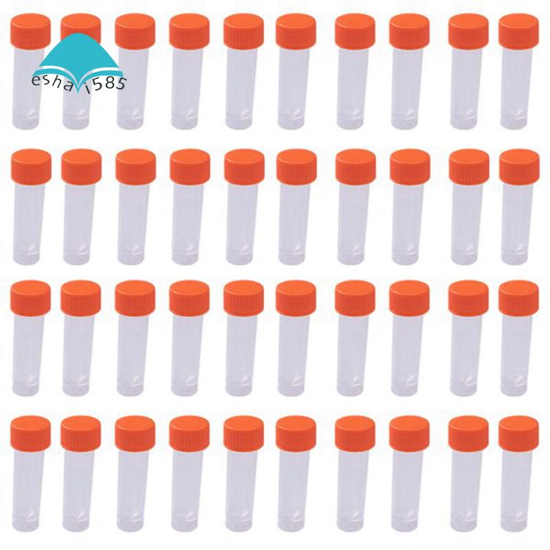 200Pcs Plastic Test Tubes with Screw Cap,5Ml Centrifuge Test Tube ...