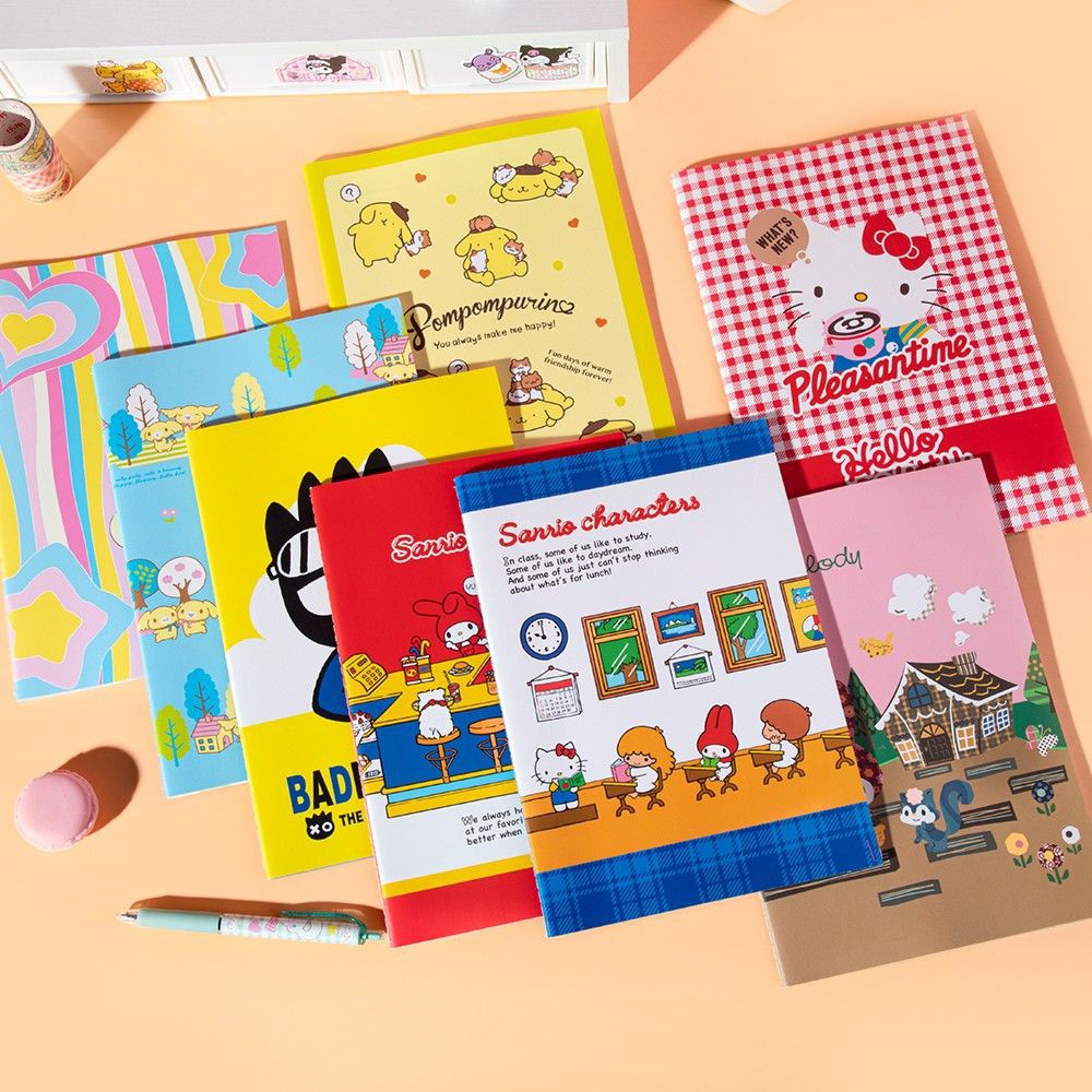 Sanrio Notebook Cinnamoroll Pompompurin Color Page Notebook Car Line ...