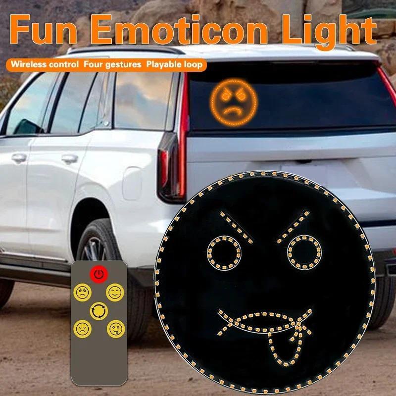 Car LED Fun Emoticon Light Smiley Face Rear Window Car Multi-function ...