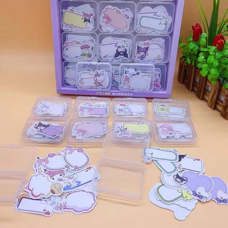 Random 1Box Sanrio Cartoon Name Stickers Mymelody Kuromi Cinnamoroll ...