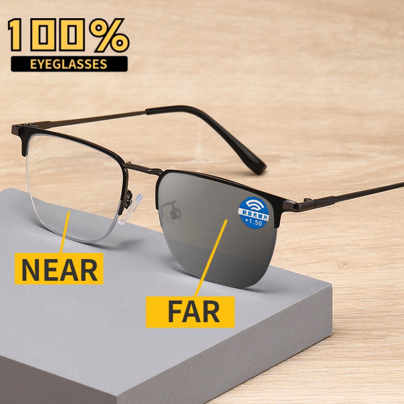 Japan Progressive And Photochromic Lens Eyeglasses Anti Radiation Steel ...