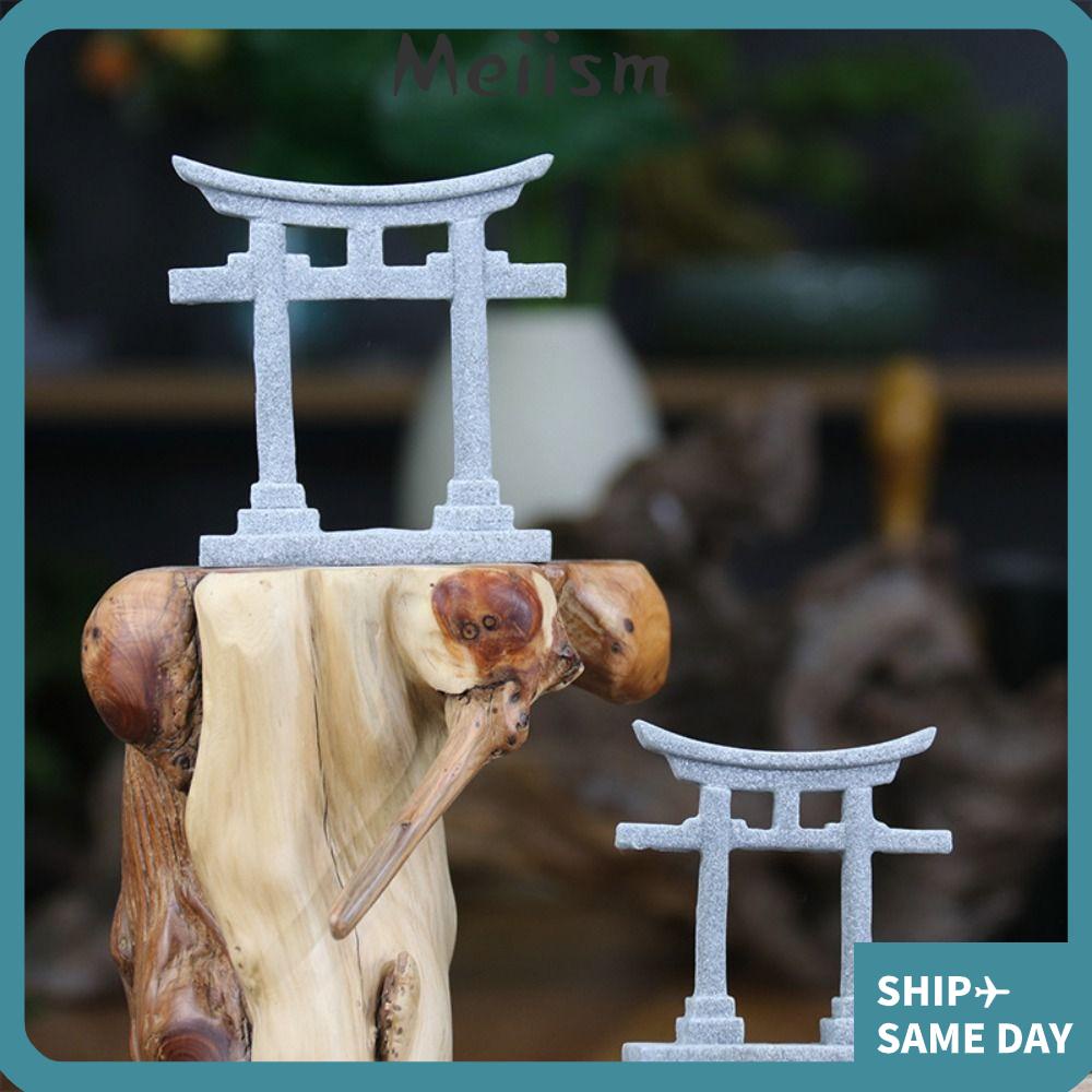 MEIISM Mini Japanese Torii Gate, Artificial Sandstone Grey Simulation ...