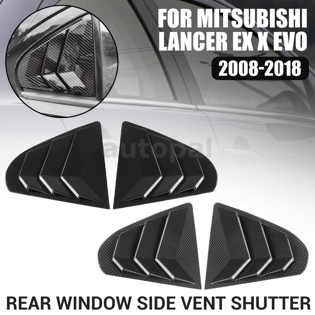 Rear Window Side Vent Shutter Louver Cover Trim For Mitsubishi Lancer ...