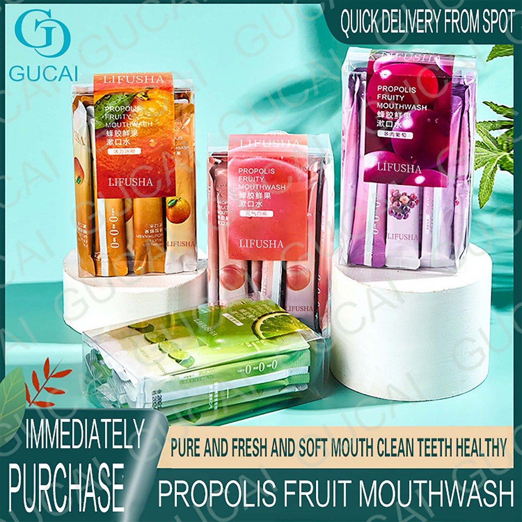 20Pcs/Box Mouth Wash Packets Fruit Flavored Portable Disposable For ...