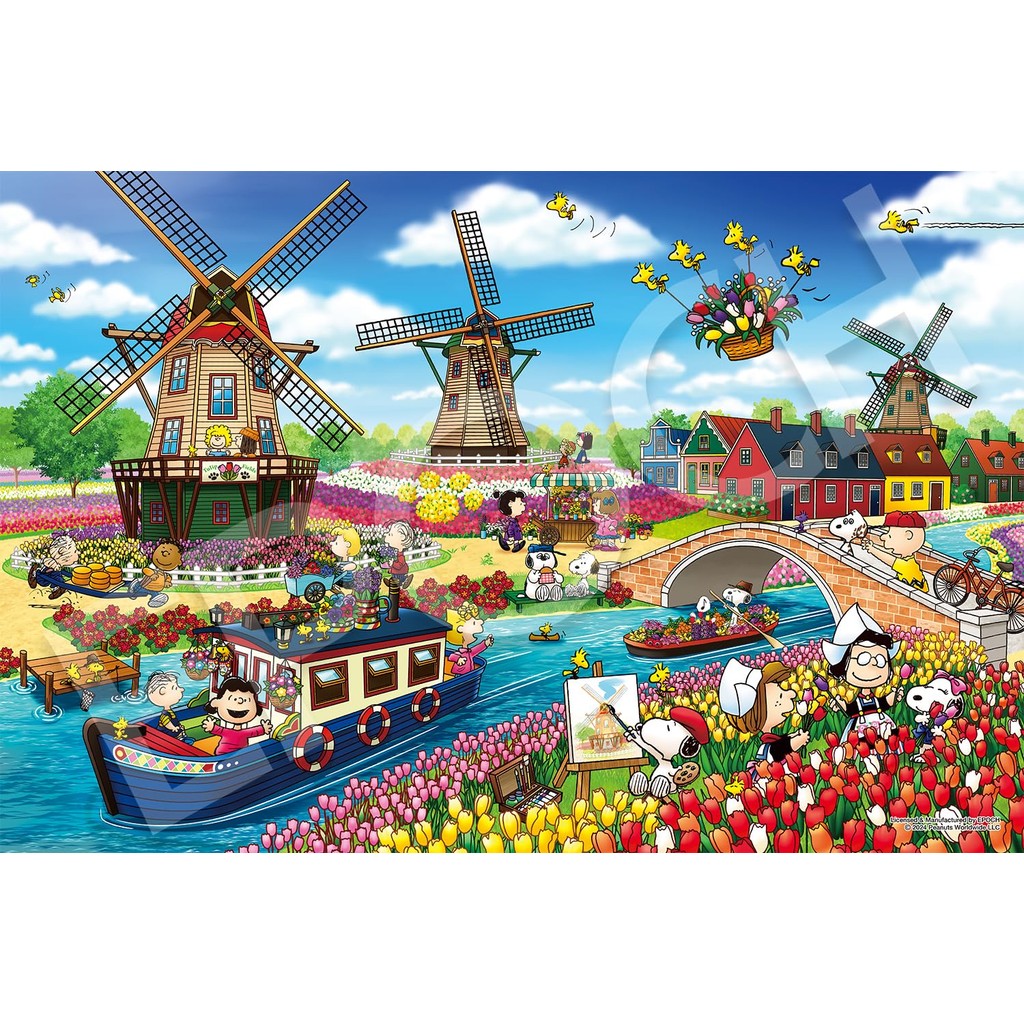 EPOCH 1000 pieces Jigsaw Puzzle PEANUTS SNOOPY SNOOPY Tulip Field ...