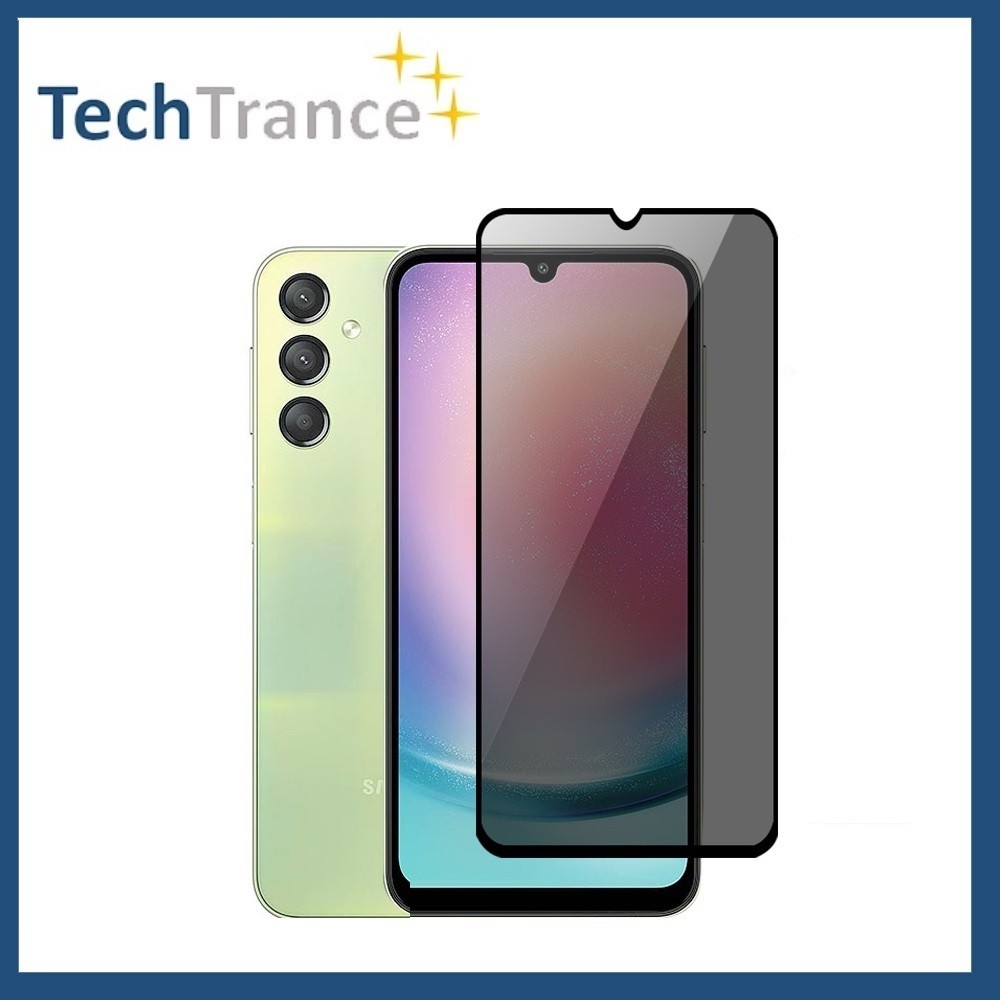 TechTrance Full Privacy Anti-spy Tempered Glass Samsung A24 A12 A25 A35 ...