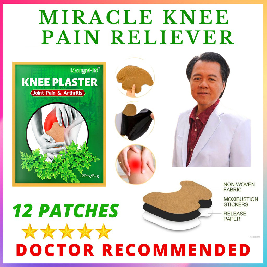 Original 12pcs Knee Patch Pain Relief Plaster Ginger Joint Veins Muscle ...