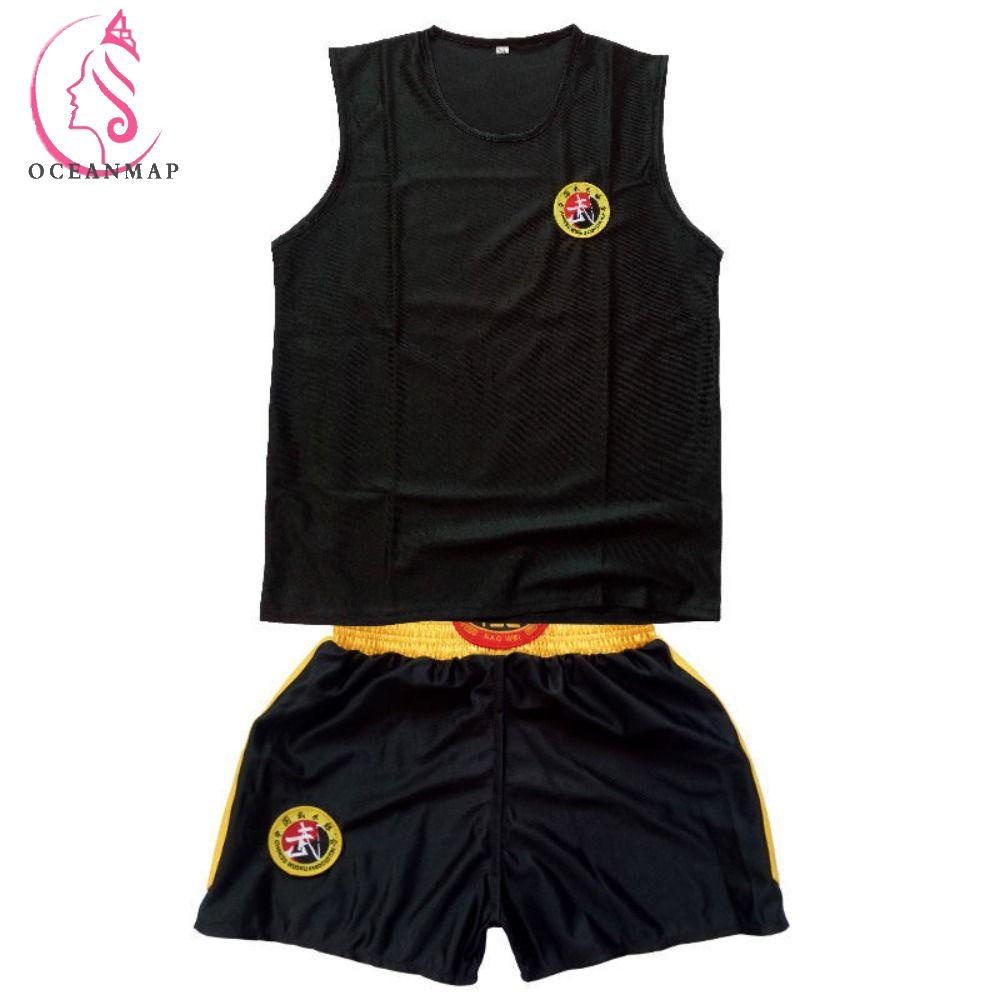 OCEANMAP MMA Muay Thai Shorts and T-Shirts, Sanda Uniform Vest Dragon ...