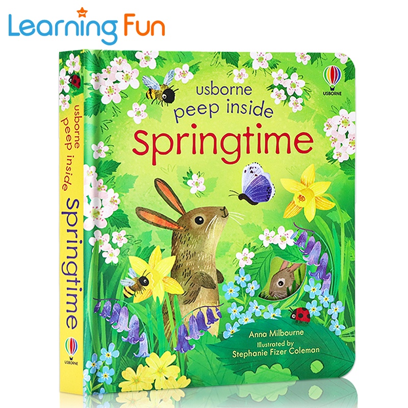 Usborne Peep Inside Springtime Education English Picture Book for Kid ...