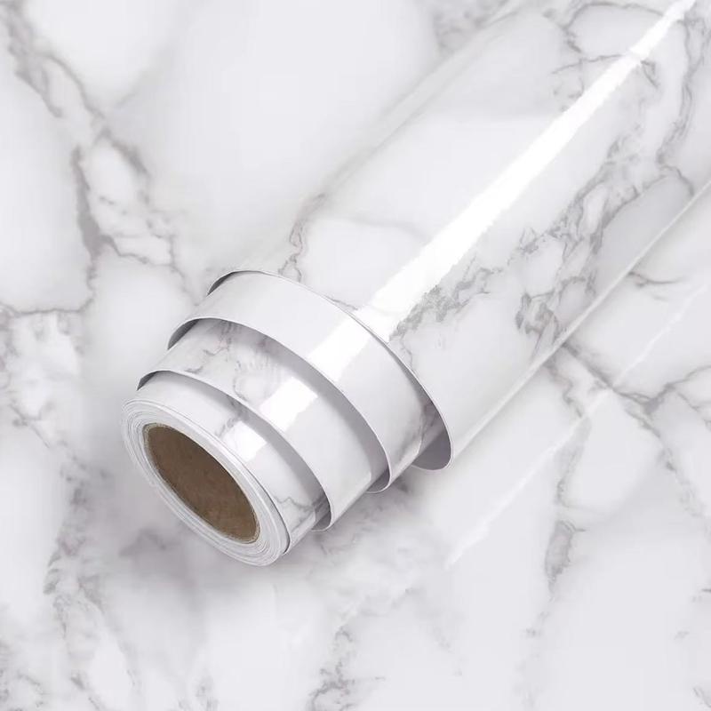 Marble Kitchen Decorate Wallpaper Waterproof Oil Proof Stickers Thickening Table Sticker ...