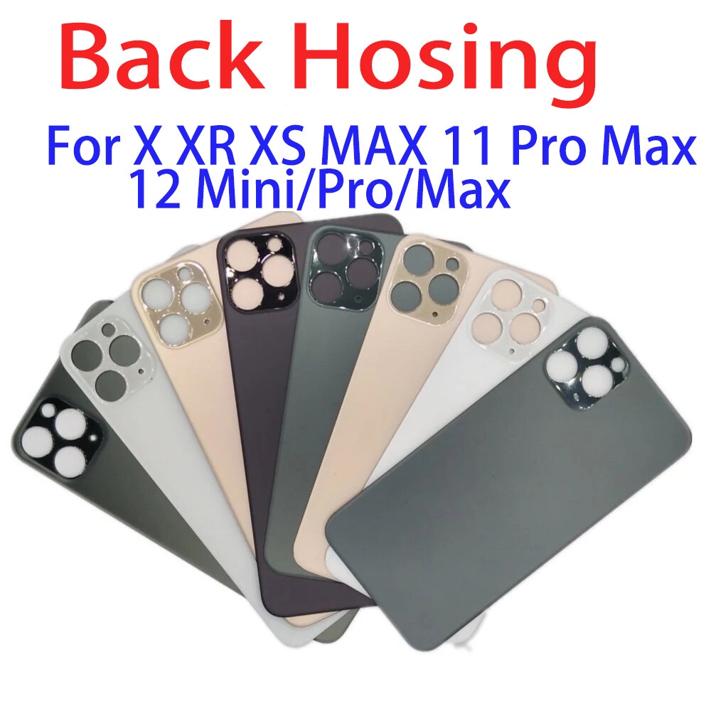 Big Hole Back Glass Battery Cover X XR XS Max 11 Pro Max 12 mini 12 Pro ...