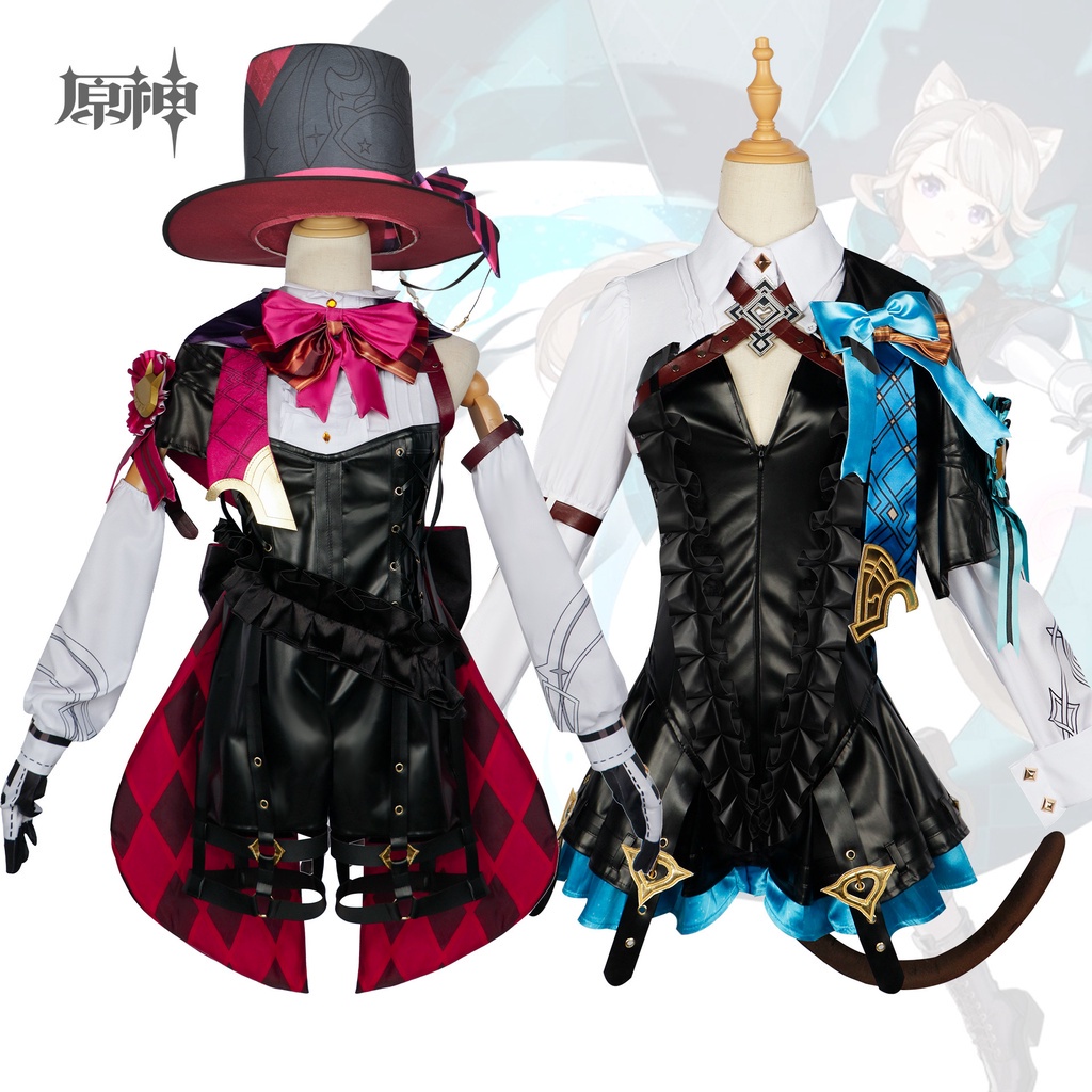 Genshin Impact Lynette cosplay and Lyney cosplay and Lynette wig and ...