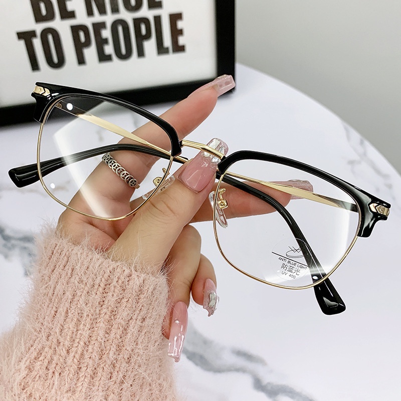 Anti Radiation Eyeglass Anti Blue Light Metal Frame TR90 Eyeglasses for ...