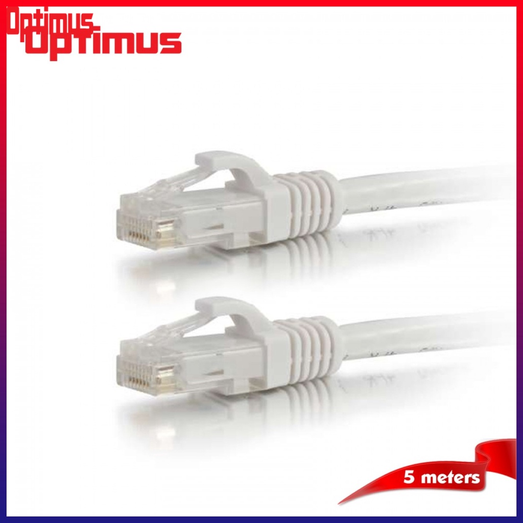 Optimus Depot Optimus 5 meters CAT5E Ethernet Cable - White | Shopee ...